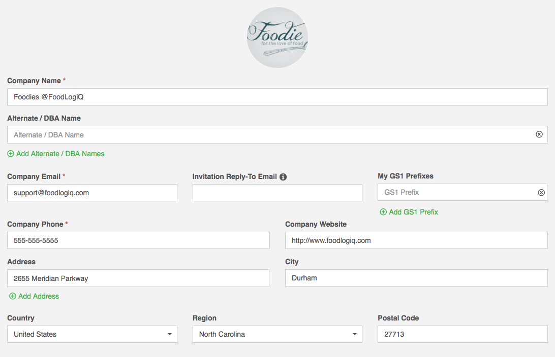 GS1 Company Prefix – FoodLogiQ Support