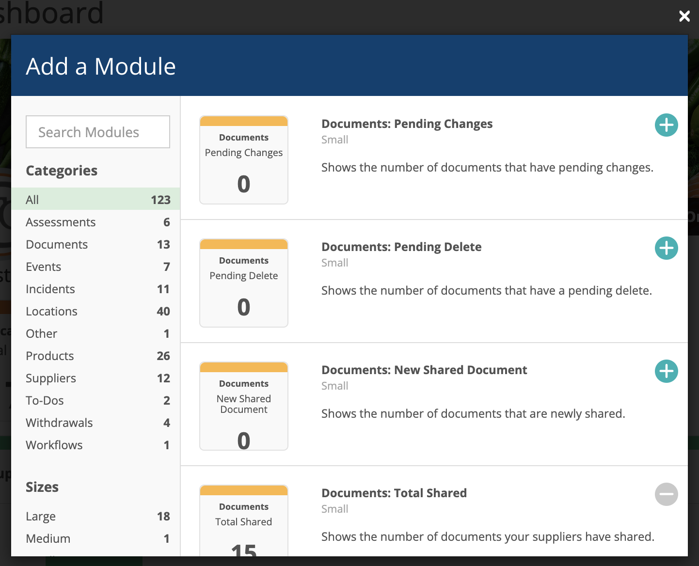 Configuring the Dashboard – FoodLogiQ Support