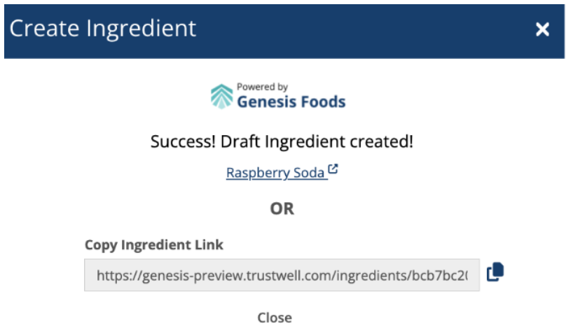 Specification Ingredients & Nutrients Powered by Genesis Foods ...